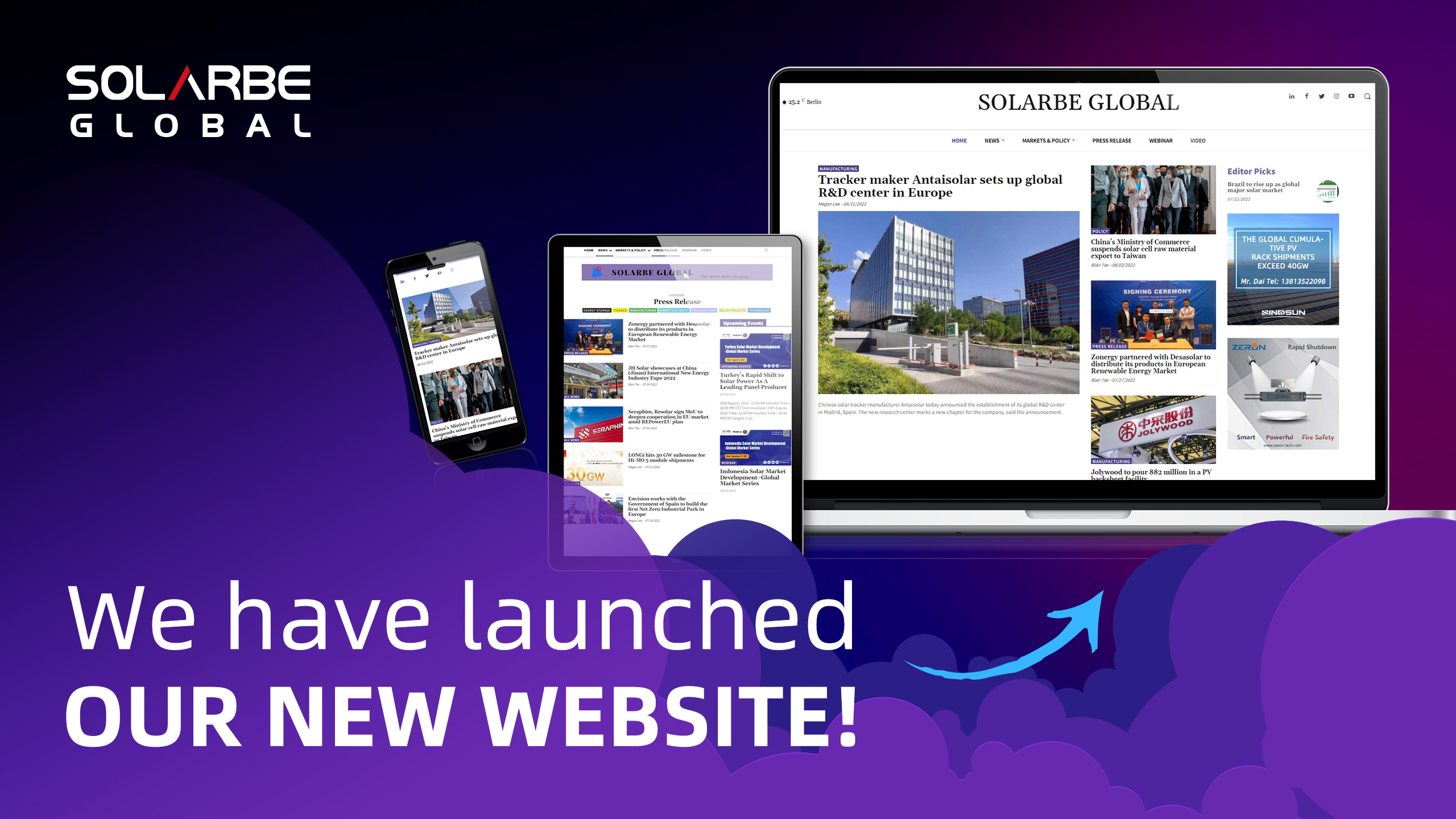 We have launched our new website!|All News|Solarbe Global