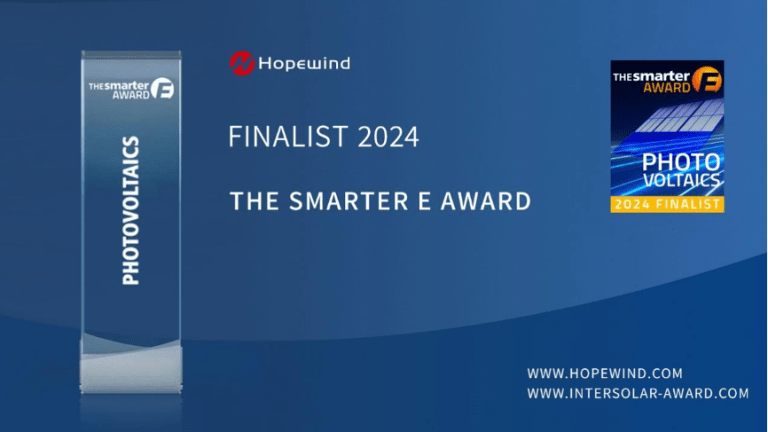 Hopewind nominated for the Smarter E AWARD 2024
