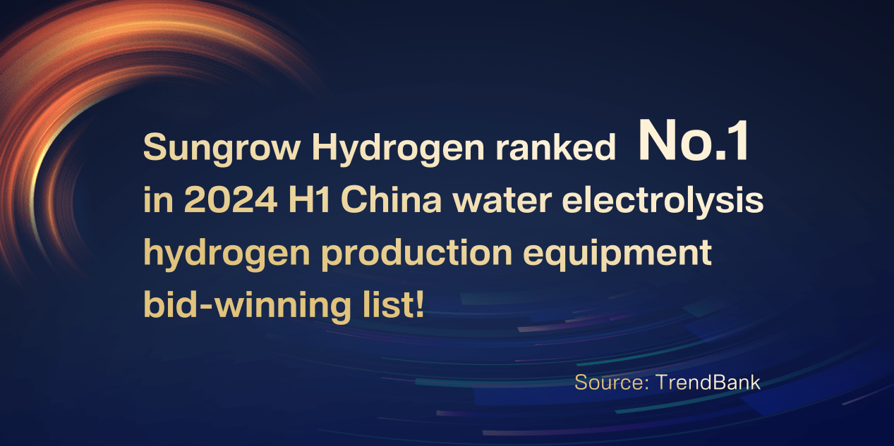 Sungrow Hydrogen holds the 1st place in China for hydrogen electrolyzer ...