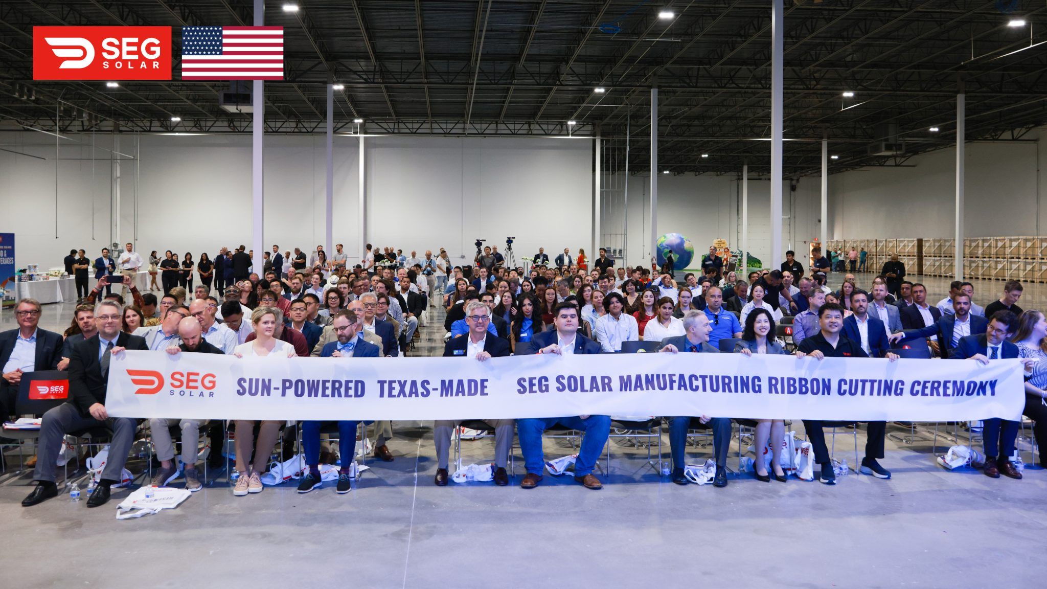 SEG Solar Inaugurates Houston Module Plant and Rolls Out First Module